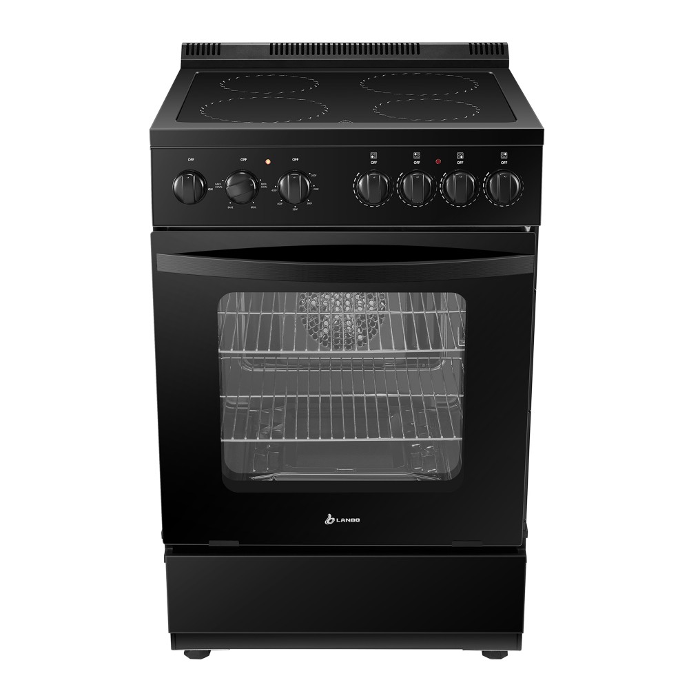 Lanbo 24 Inch Freestanding Electric Range, 2.9 Cu.Ft Black