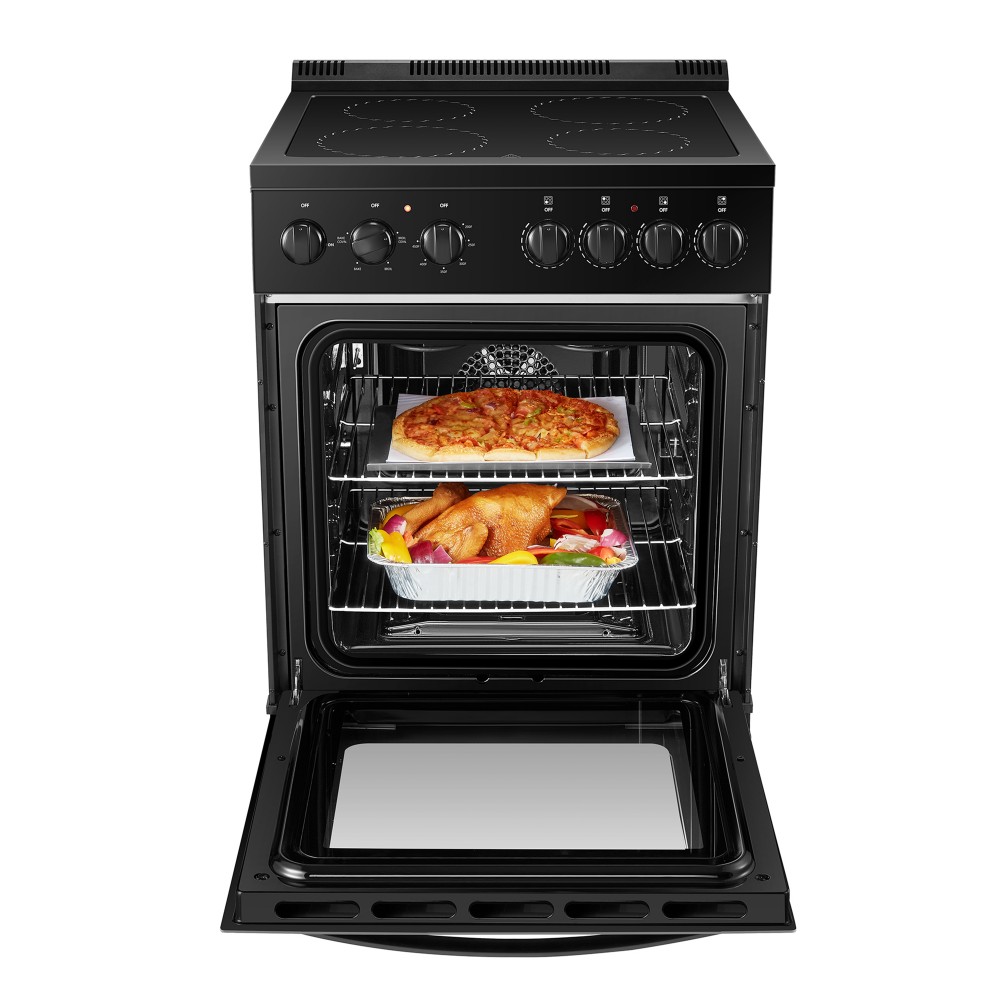 Lanbo 24 Inch Freestanding Electric Range, 2.9 Cu.Ft Black