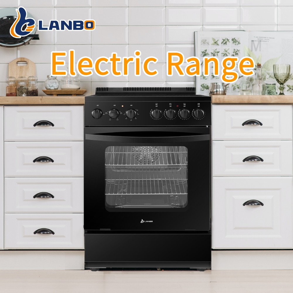 Lanbo 24 Inch Freestanding Electric Range, 2.9 Cu.Ft Black
